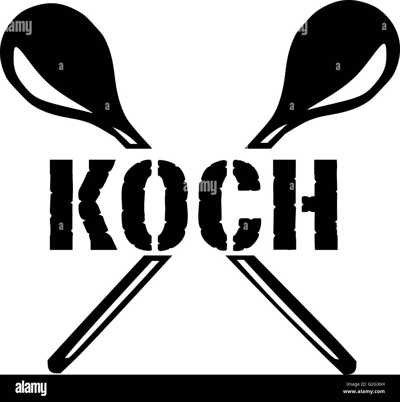 Cook with crossed Spoons Stock Photo - Alamy