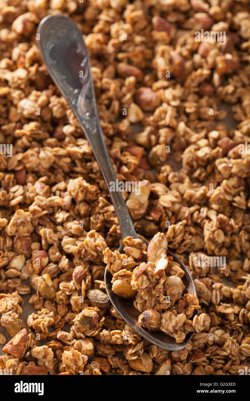 homemade healthy granola background Stock Photo - Alamy