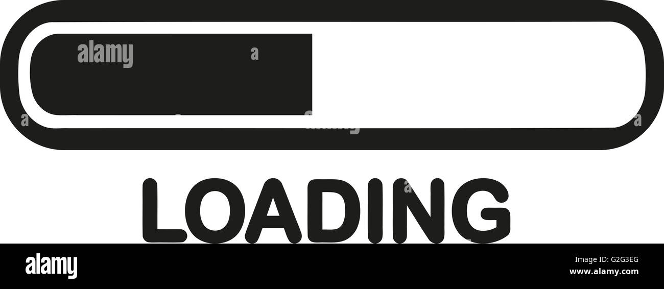 Loading symbol with bar Stock Photo - Alamy