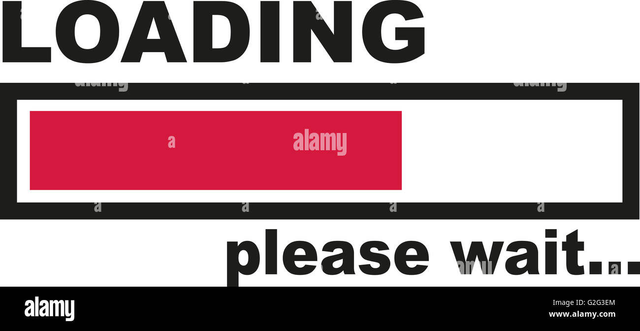 Loading please wait - bar Stock Photo - Alamy