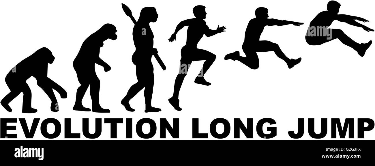 Long Jump evolution Stock Photo - Alamy