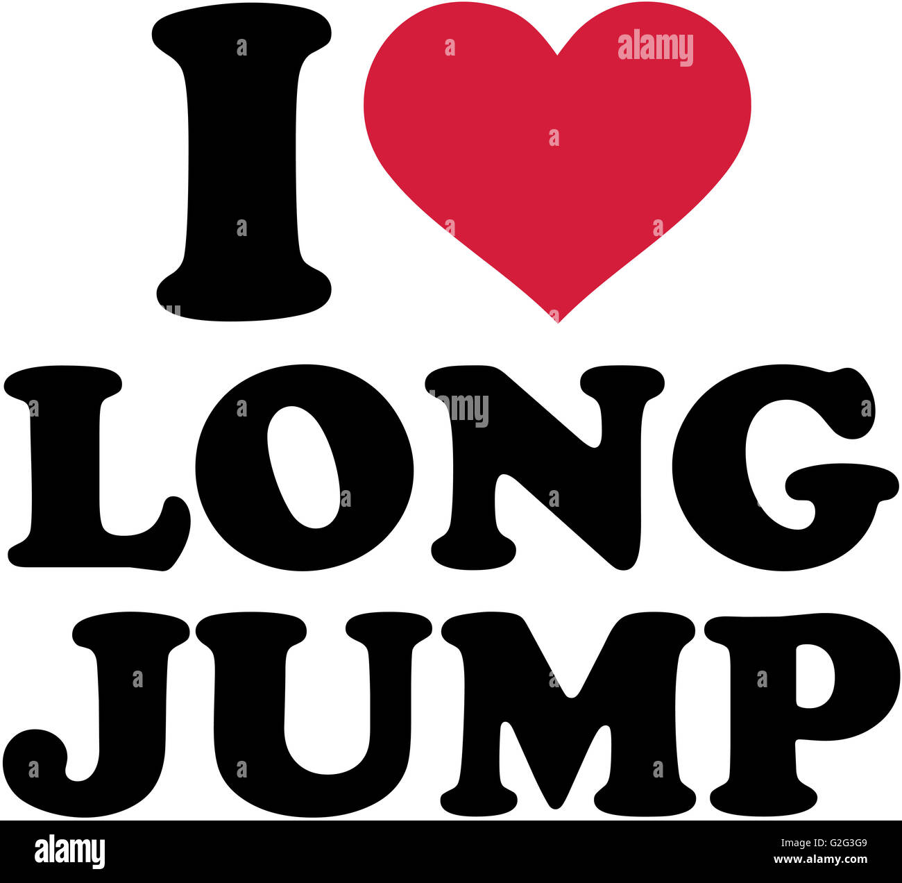 I love Long Jump Stock Photo - Alamy