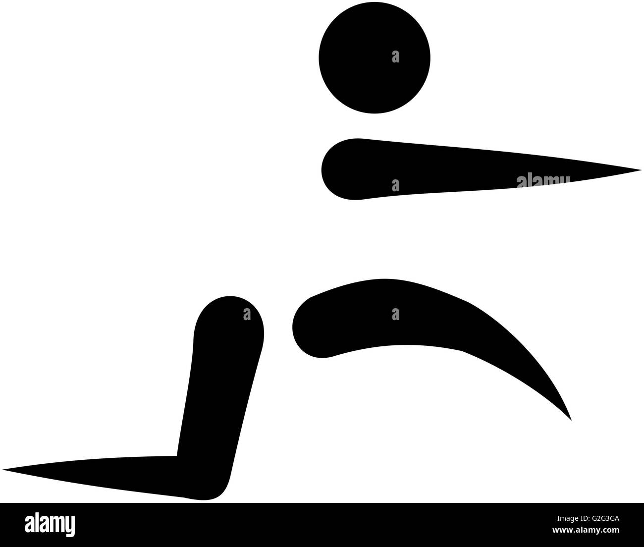 Long Jump icon Stock Photo - Alamy