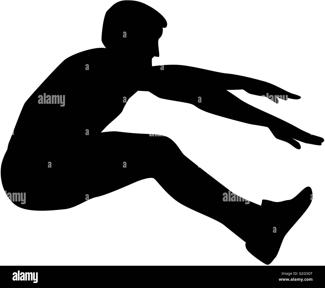 Long Jump silhouette Stock Photo - Alamy