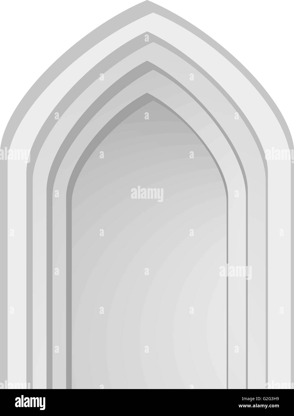 Eastern arc. Arc door. Arc window. Building decoration element. Vector ...
