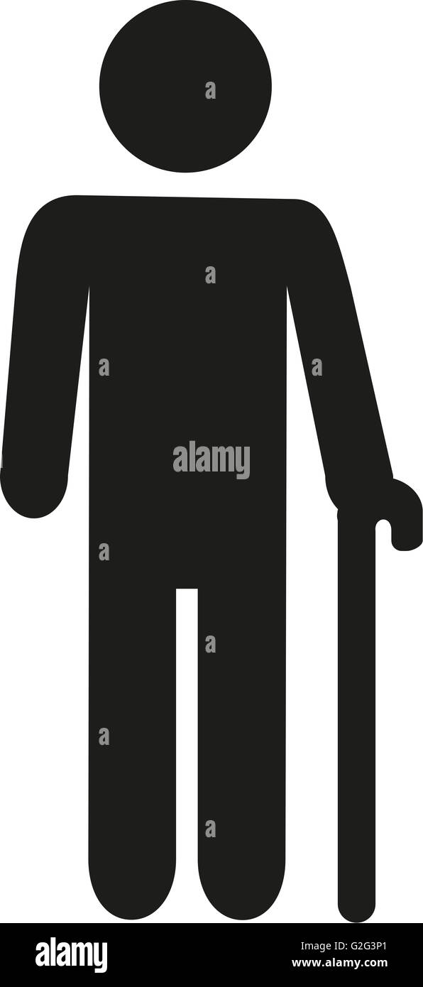 Retire pensioner old man icon Stock Photo - Alamy