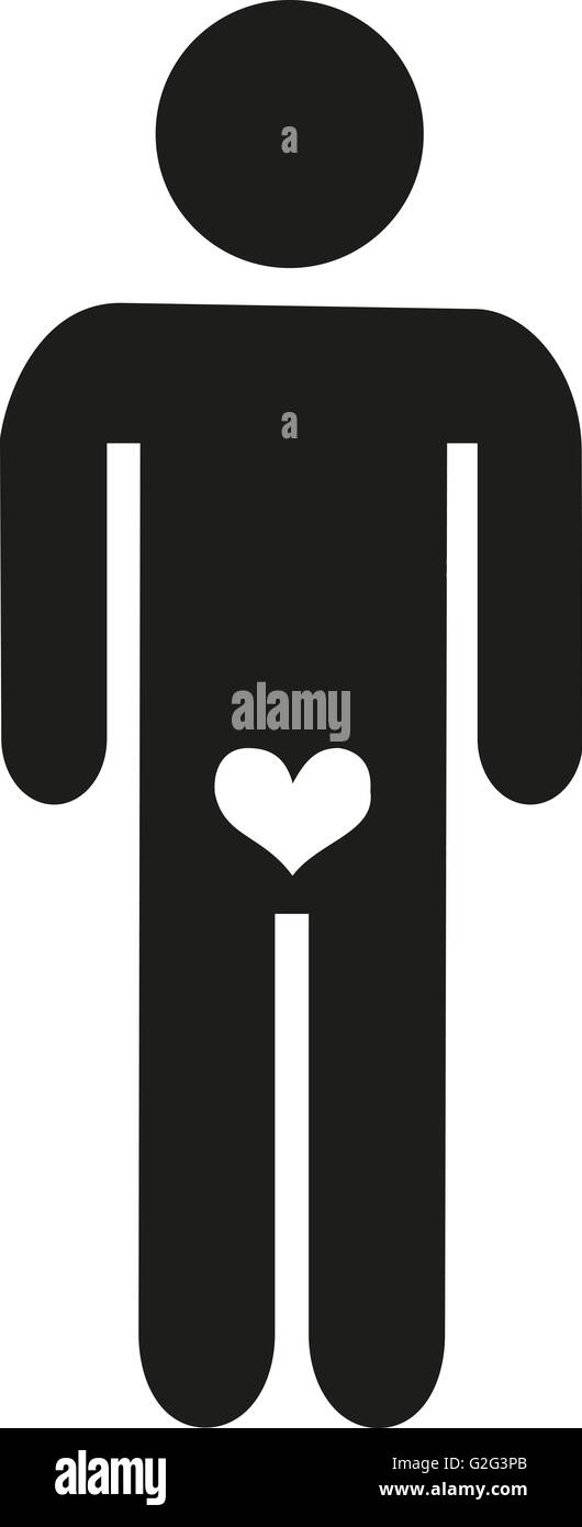 Man icon with heart Stock Photo - Alamy