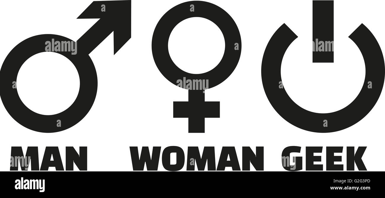 Man woman geek Stock Photo - Alamy