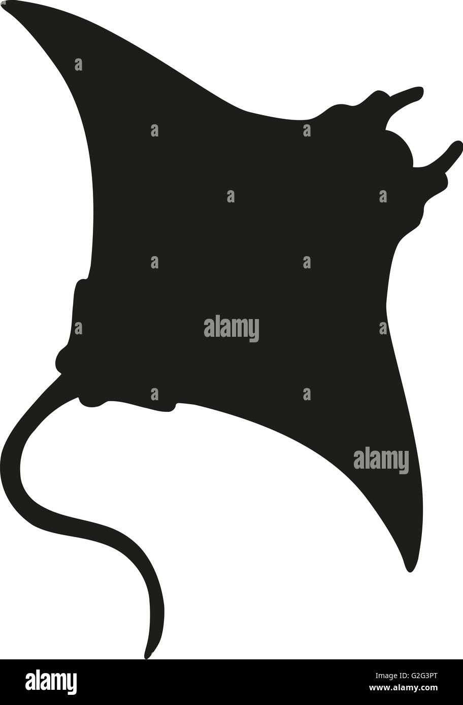 Manta Ray silhouette Stock Photo - Alamy