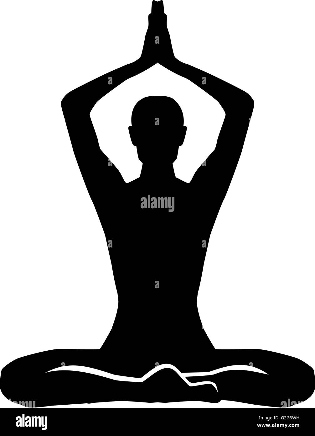 Meditation relaxation energy Black and White Stock Photos & Images - Alamy