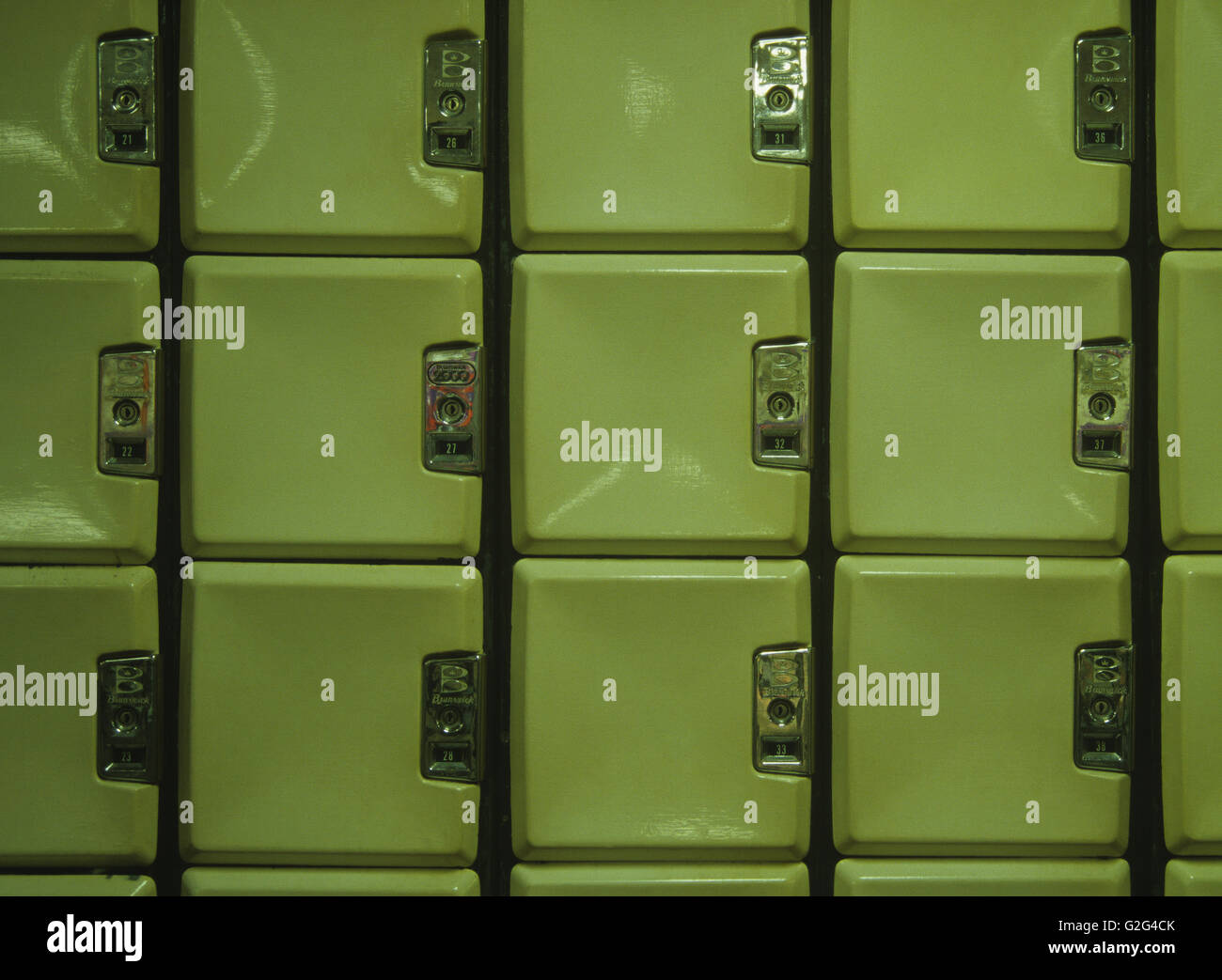 Green Locker Doors Stock Photo - Alamy