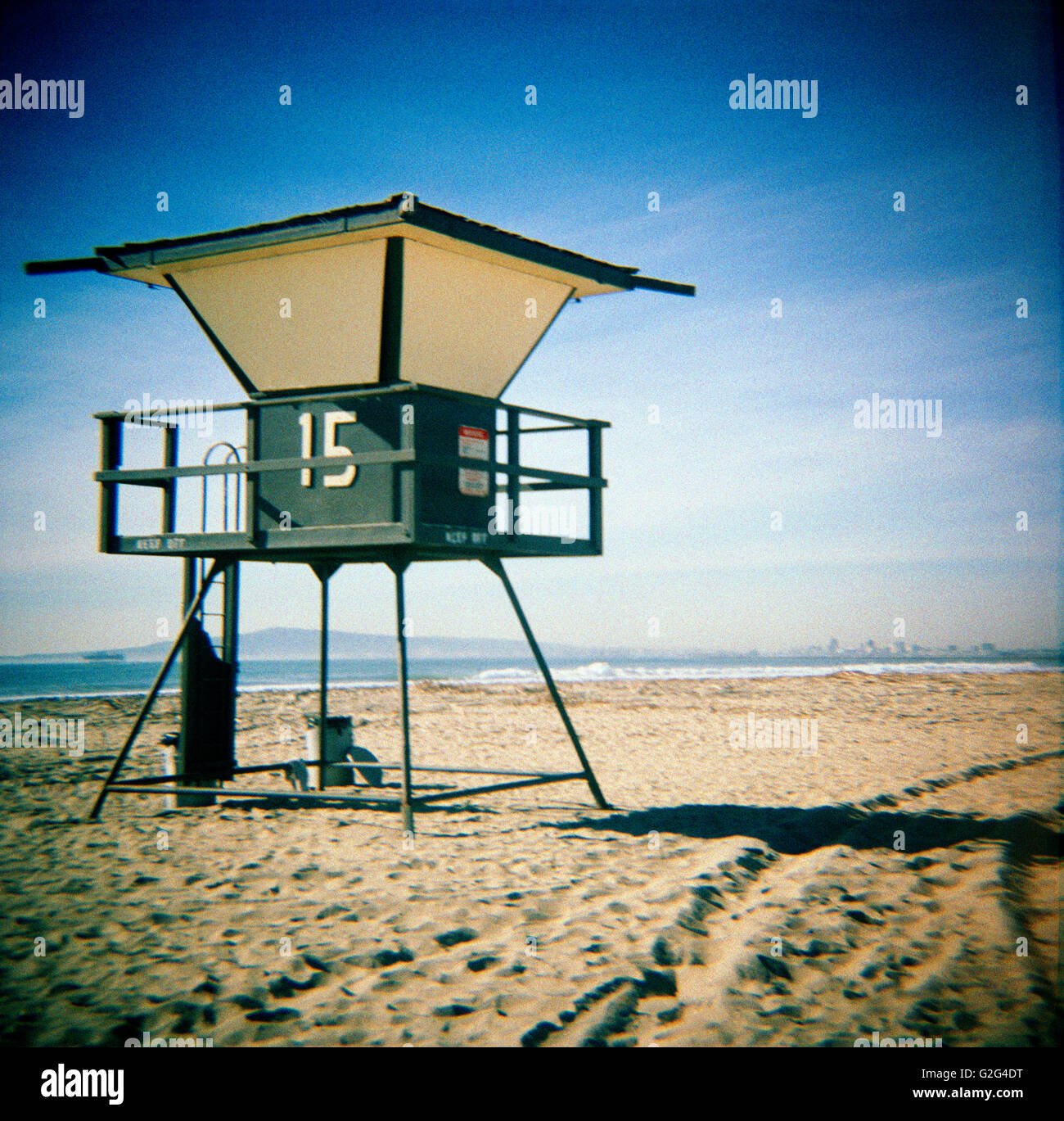 Lifeguard Station on Beach Stock Photo - Alamy