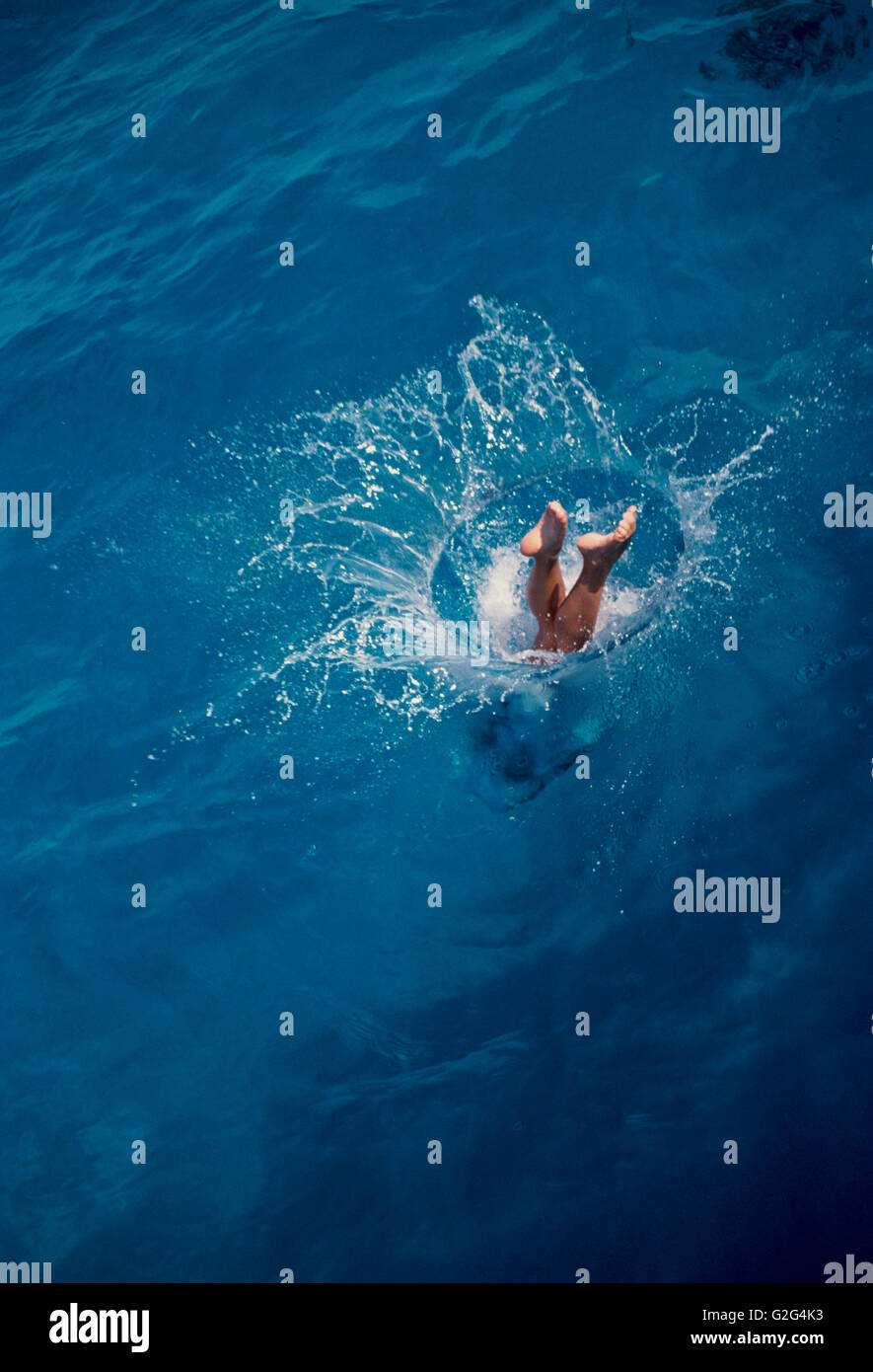 Diving feet splash hi-res stock photography and images - Alamy