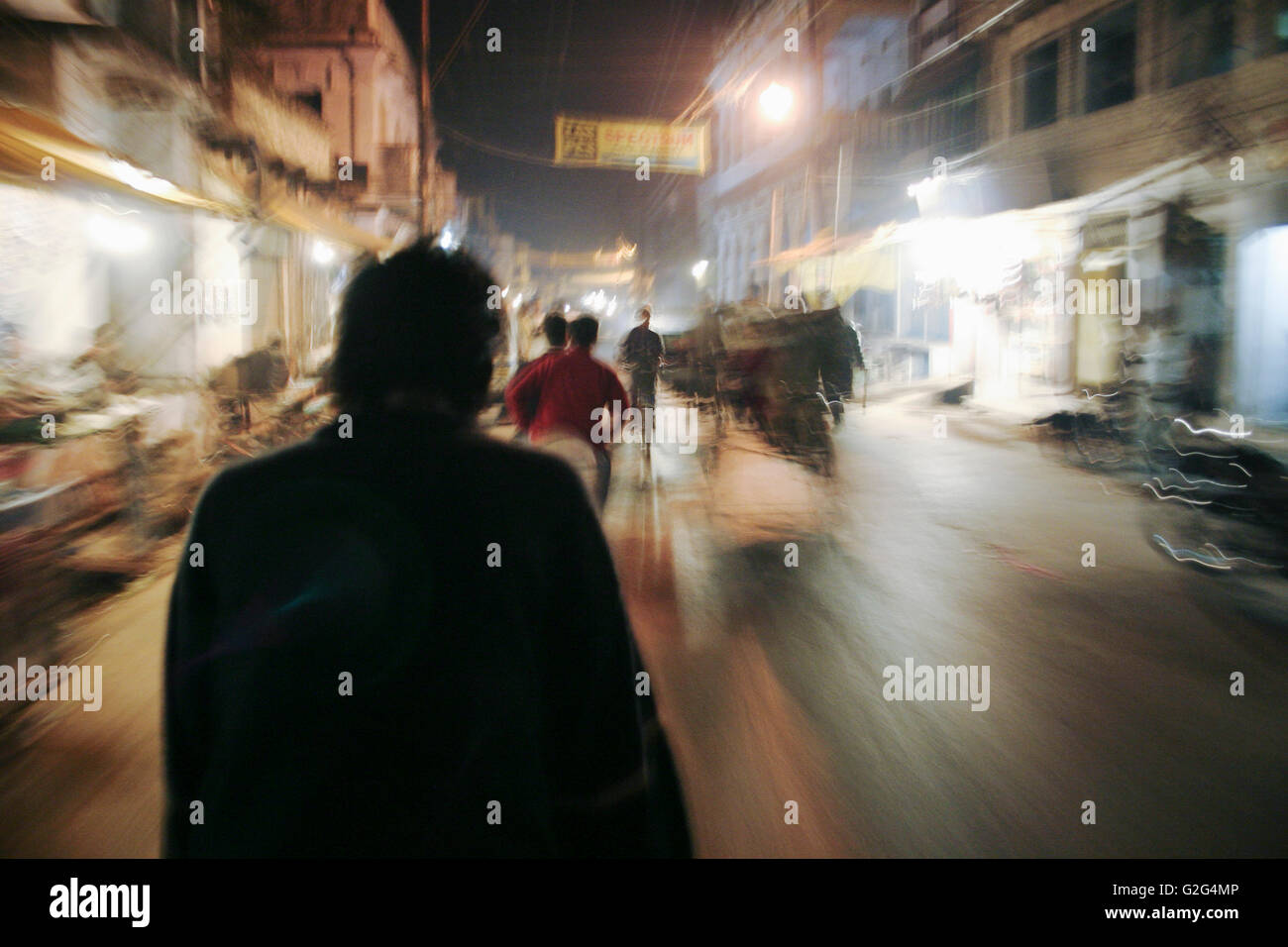 Street Scene at Night, Varanasi, India Stock Photo - Alamy