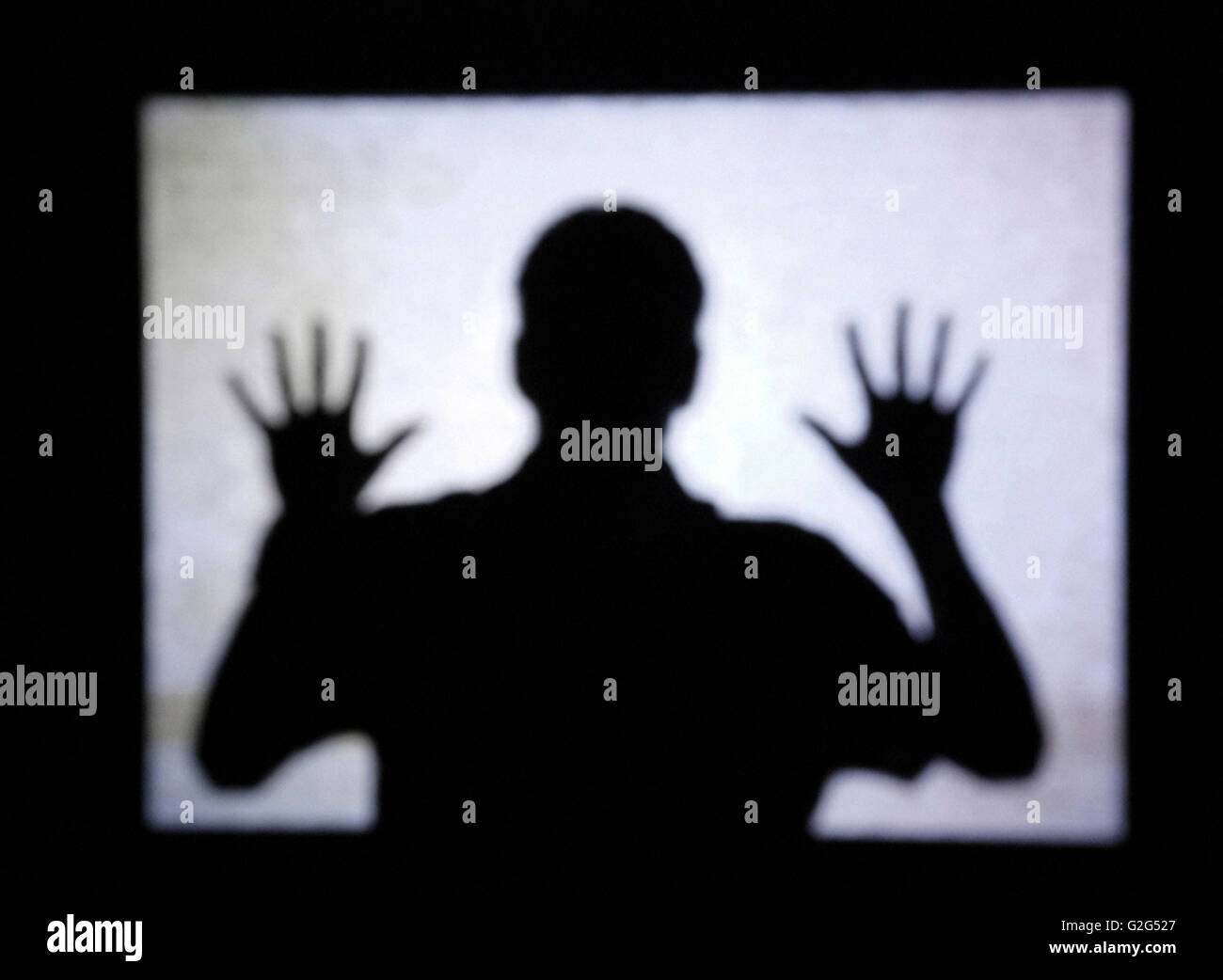 Two hands touching silhouette hi-res stock photography and images - Alamy