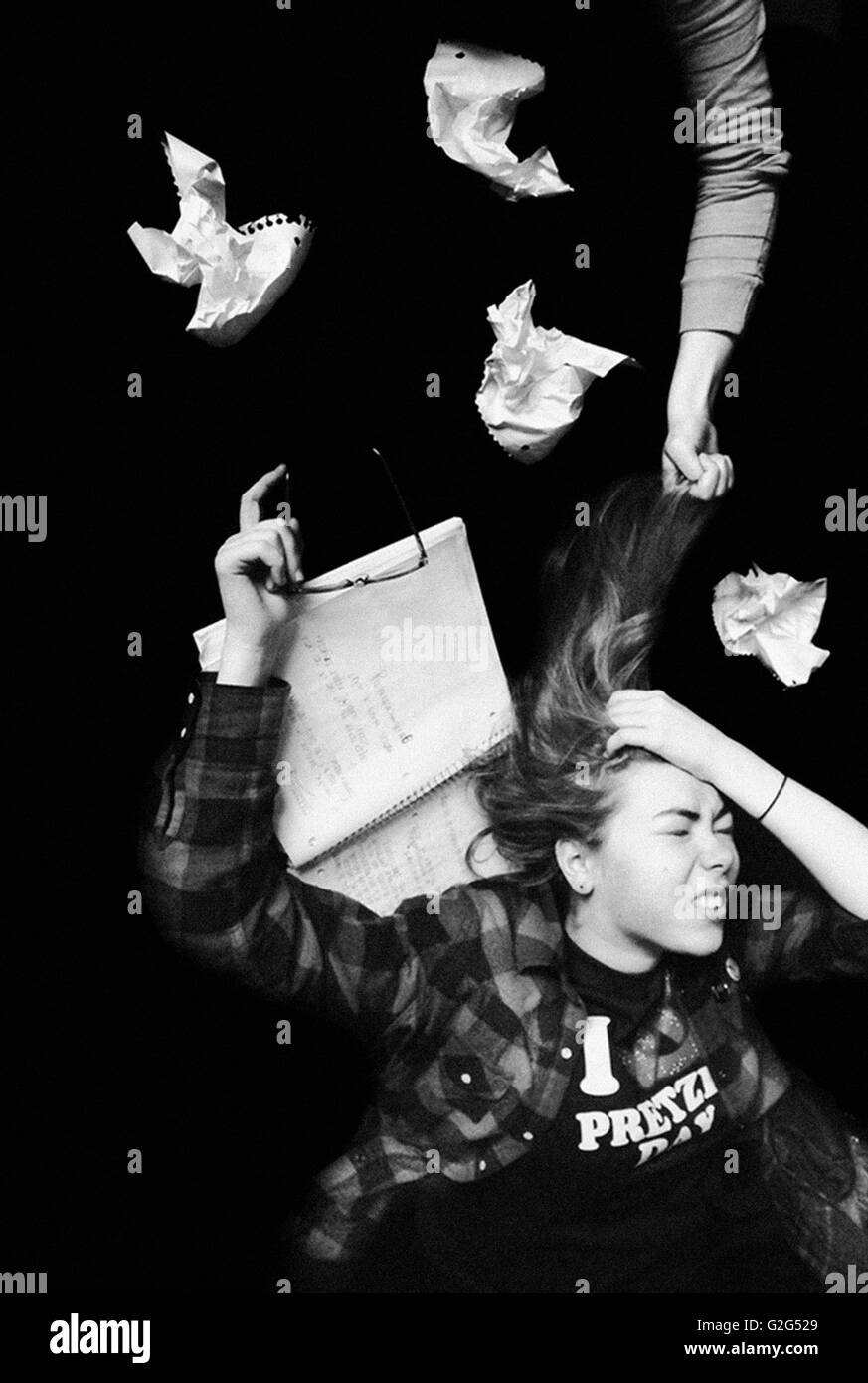 Girl being pulled by the hair hi-res stock photography and images - Alamy