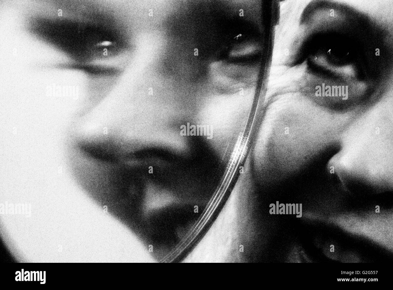 Distorted woman face Black and White Stock Photos & Images - Alamy
