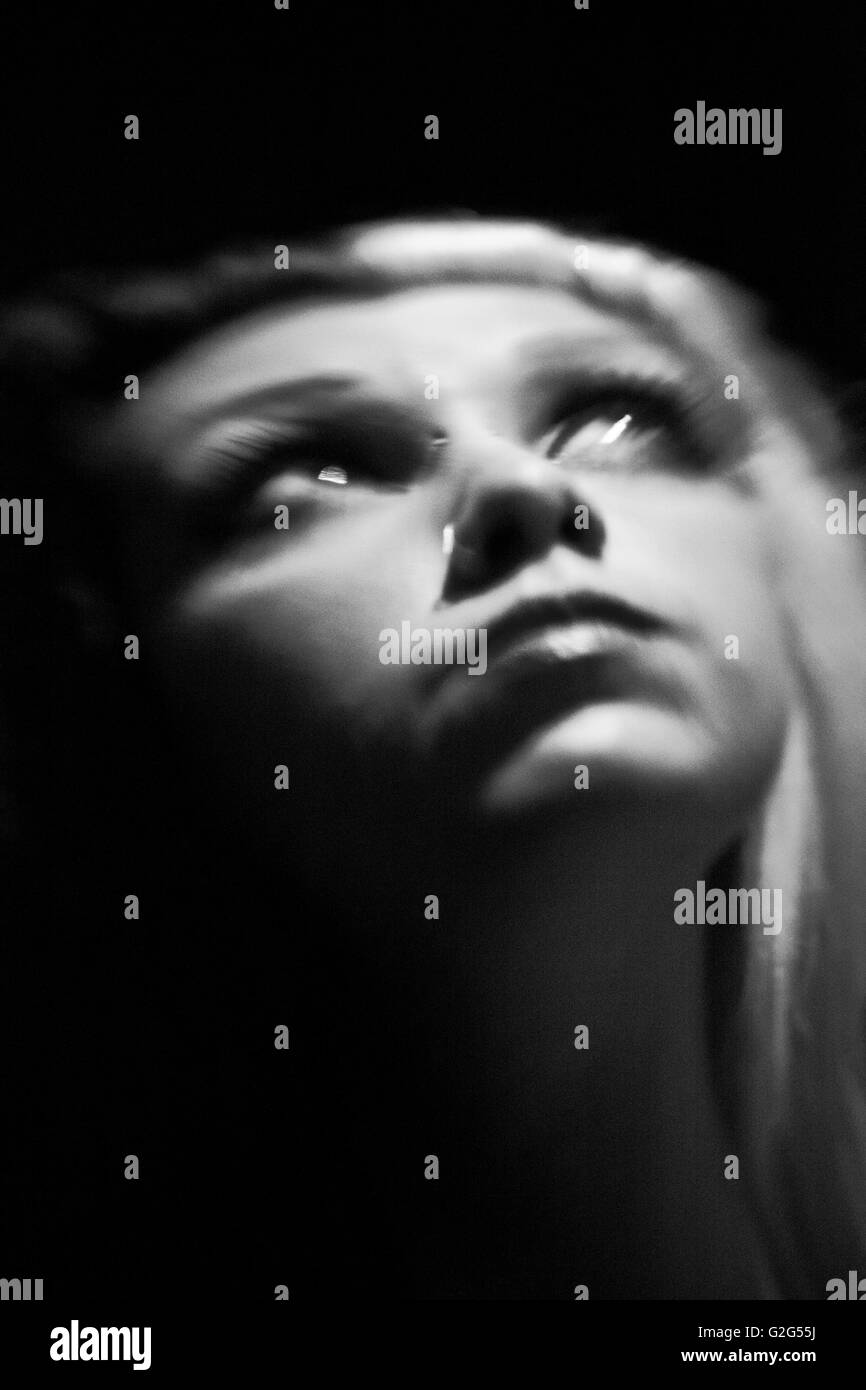 Distorted woman portrait hi-res stock photography and images - Alamy