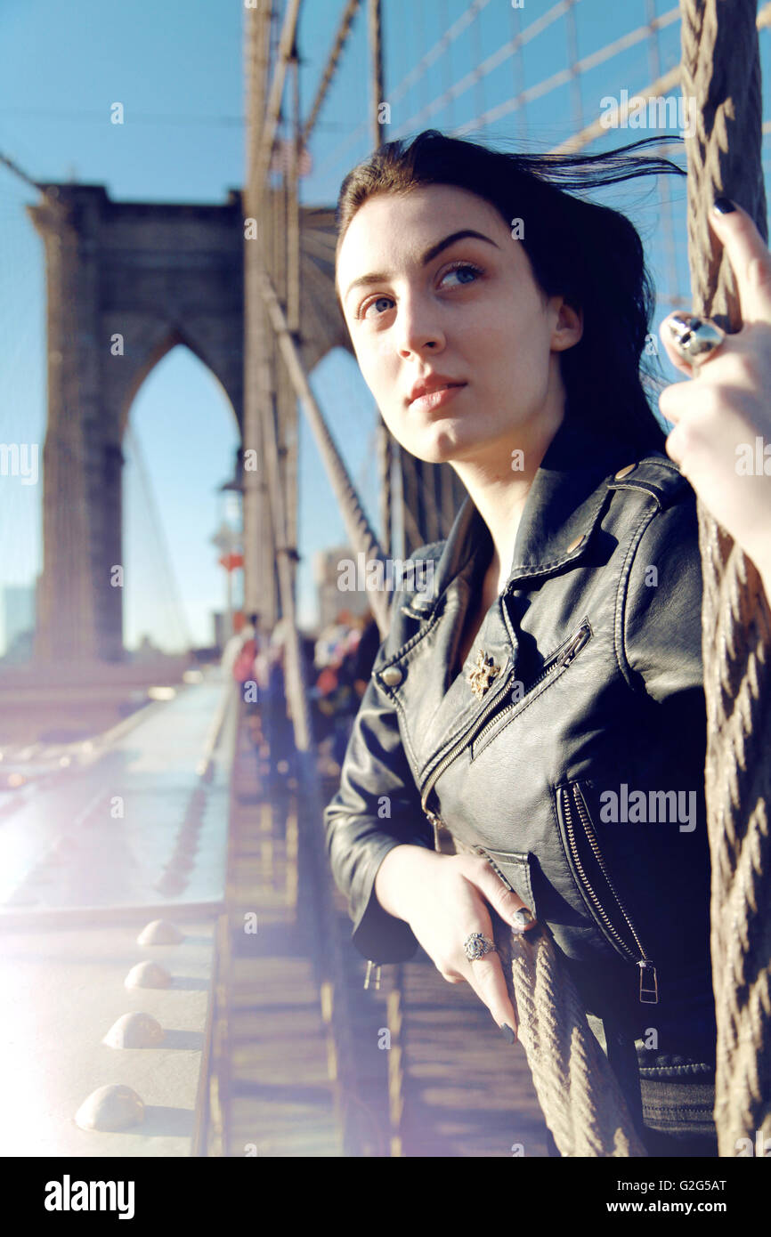 Dark hair female bridge hi-res stock photography and images - Alamy