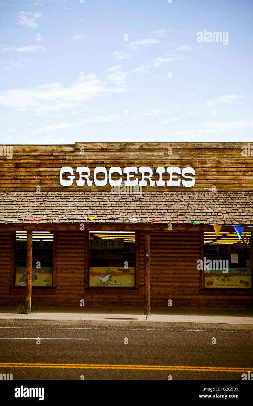 Grocery Store Facade Stock Photo - Alamy