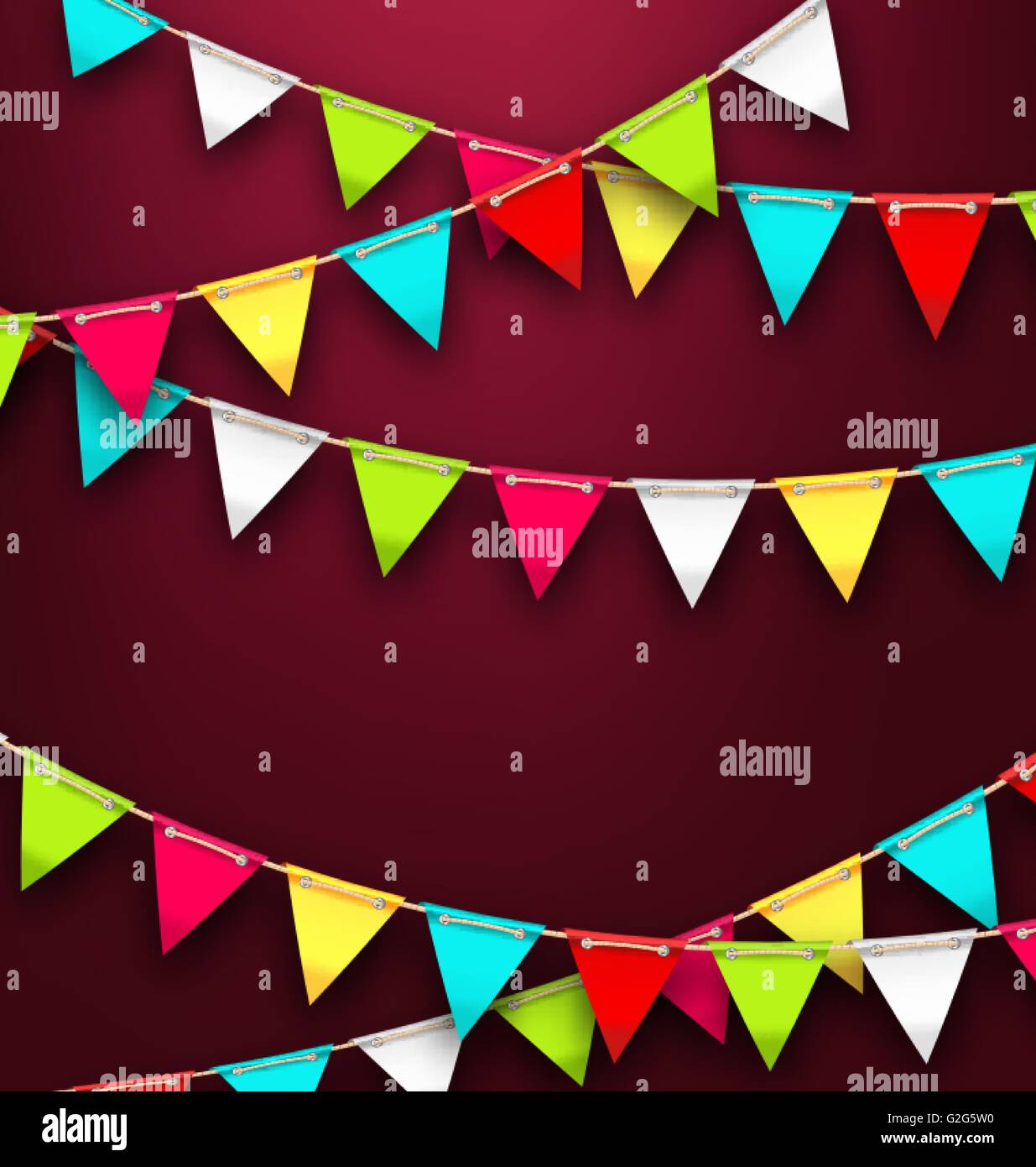Party Background with Colorful Bunting Flags for Holidays Stock Vector ...