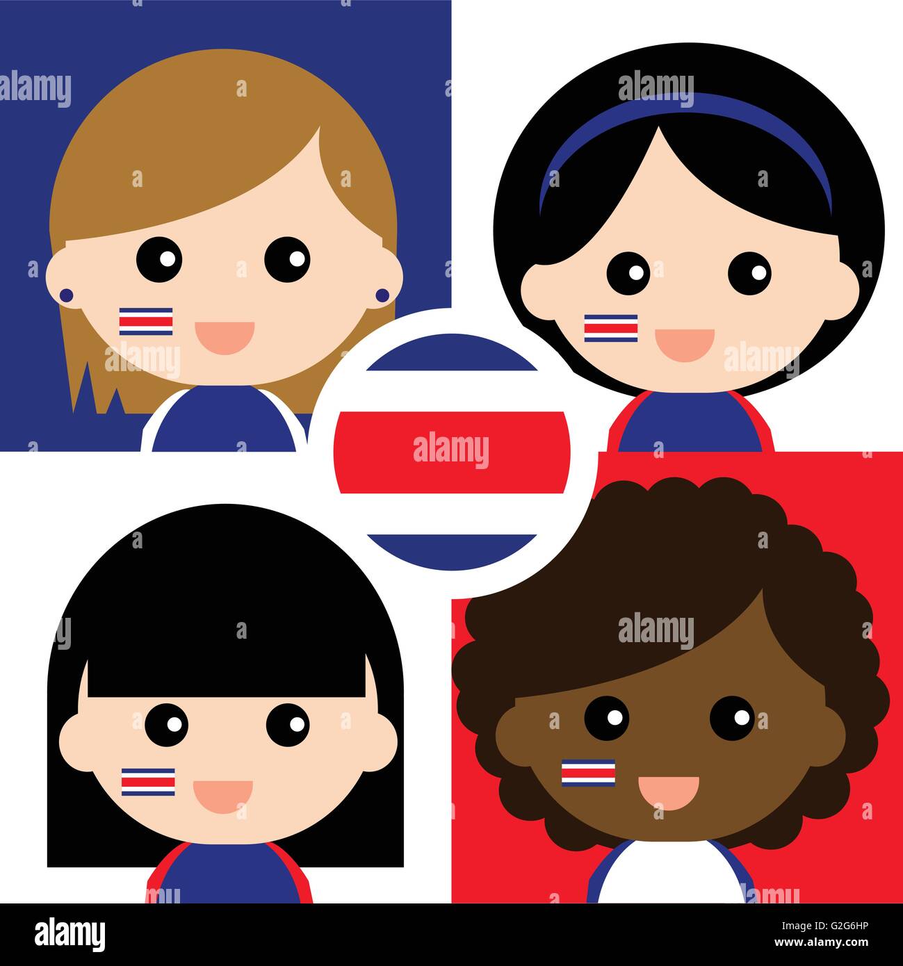 Women costa rica Stock Vector Images - Alamy