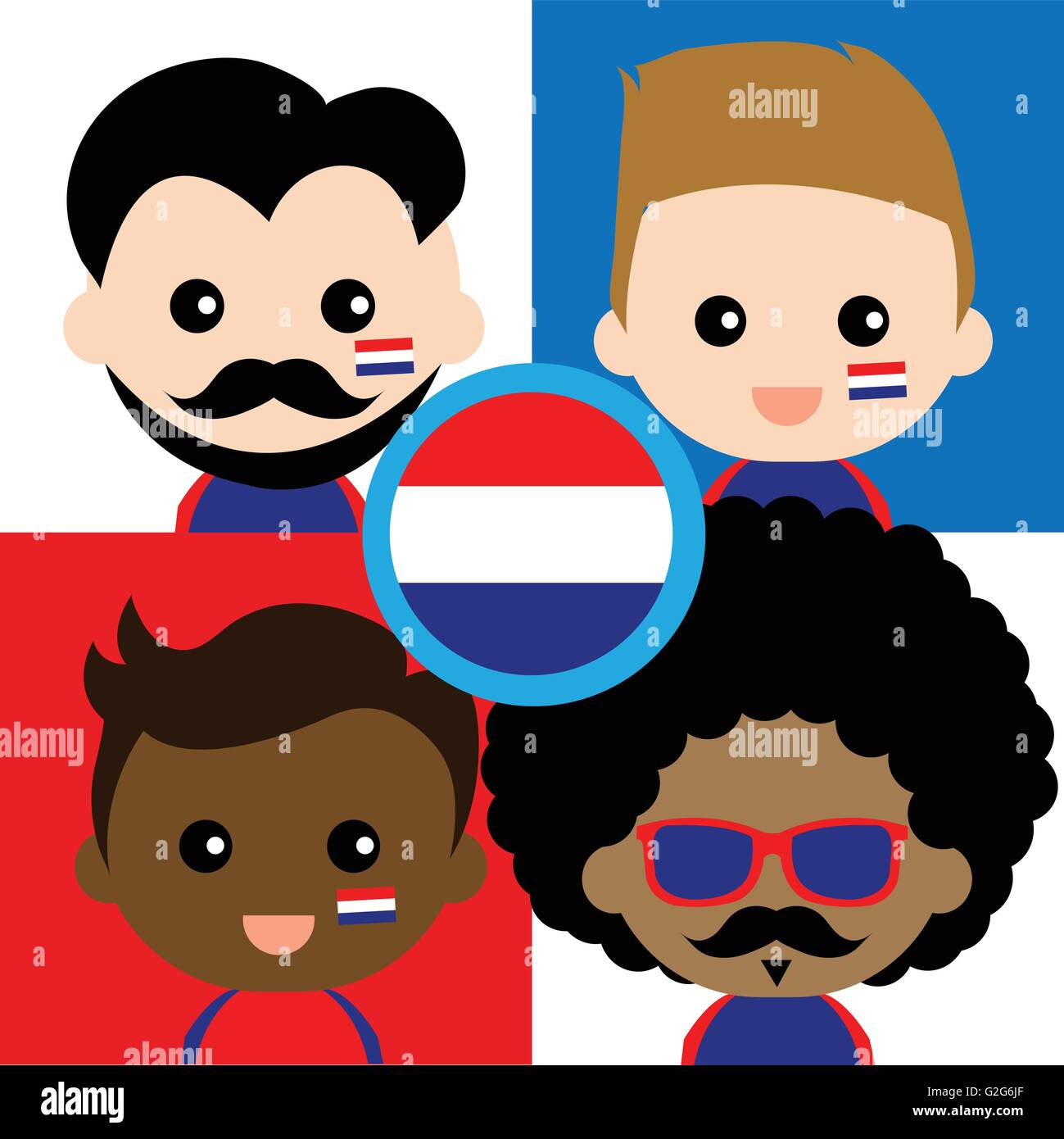 Dutch supporters Stock Vector Images - Alamy