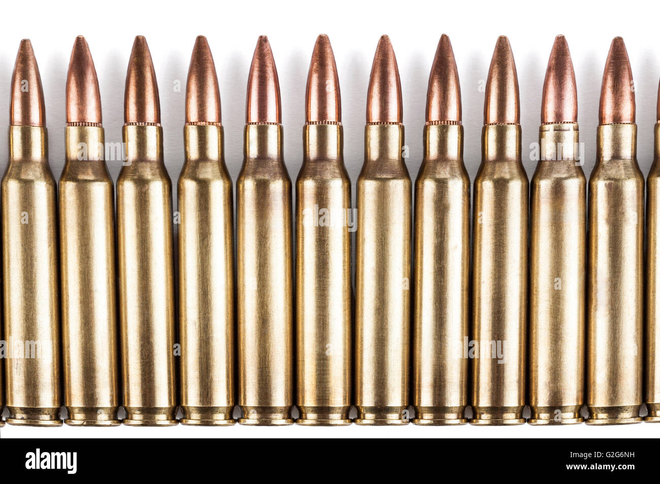 Golden color bullets in a row on white background with shadow Stock ...