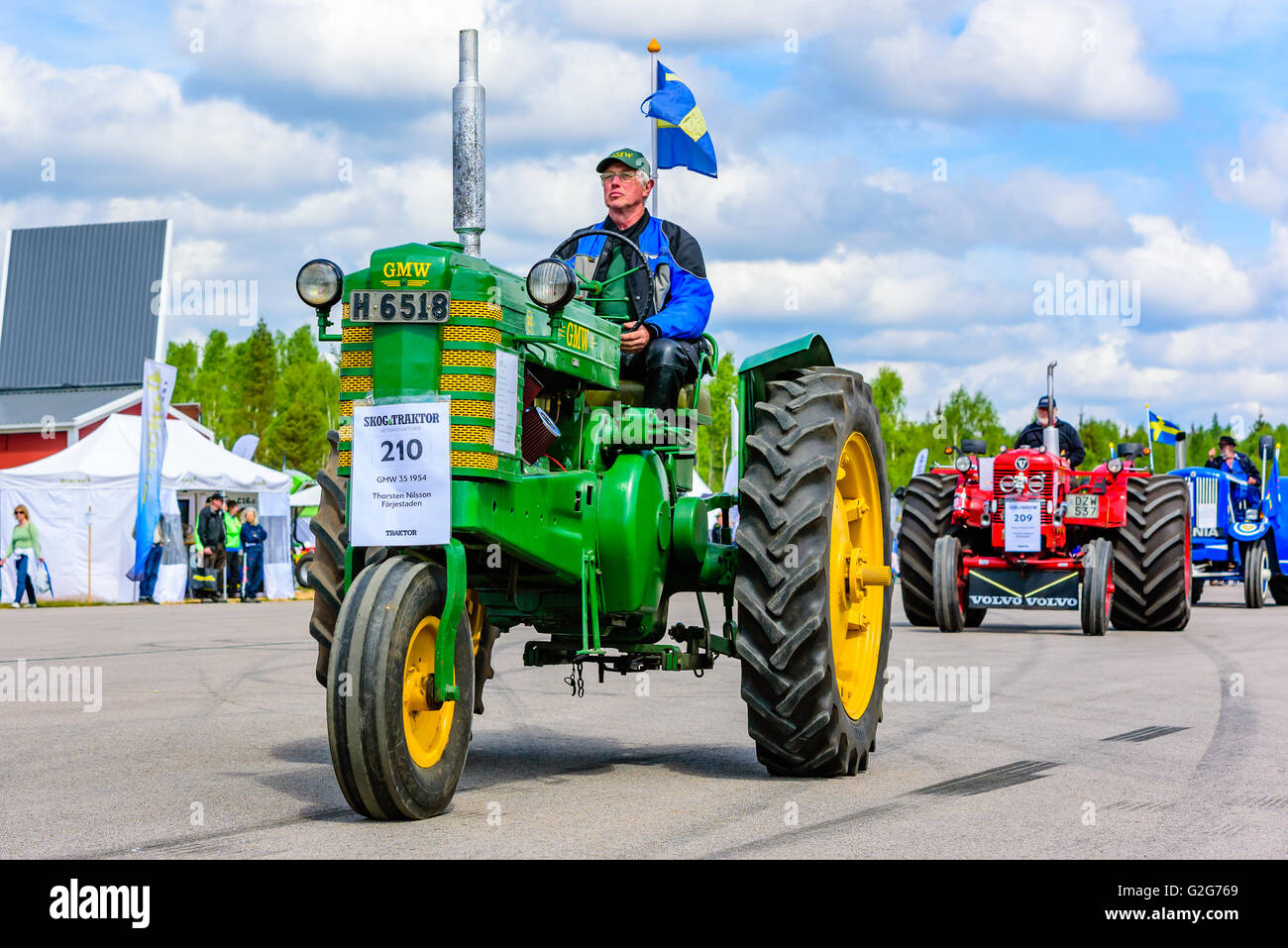 Emmaboda, Sweden - May 14, 2016: Forest and tractor (Skog och traktor ...