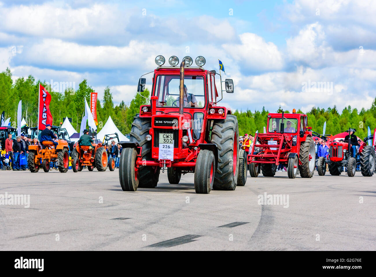 Emmaboda, Sweden - May 14, 2016: Forest and tractor (Skog och traktor ...
