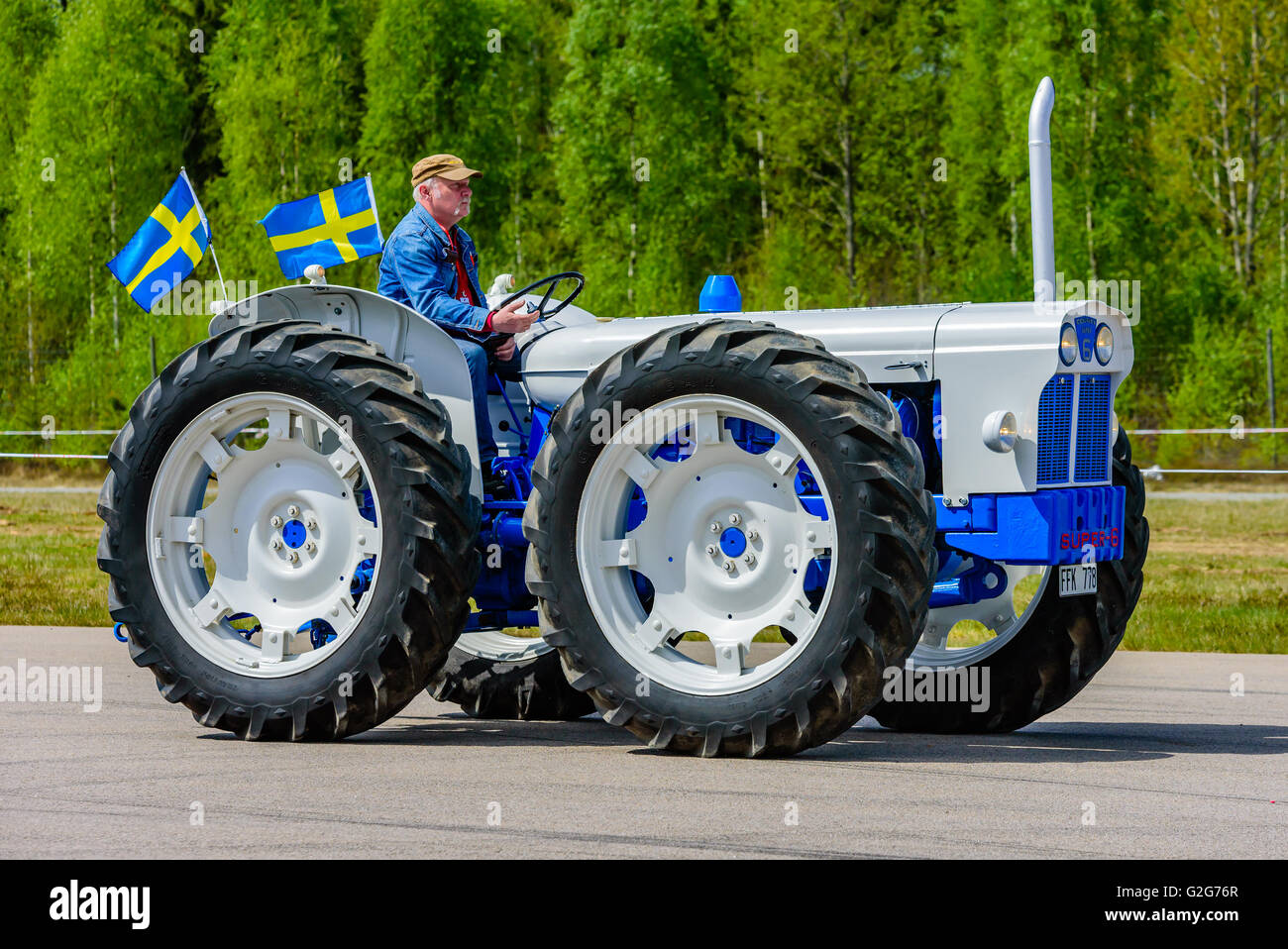 Emmaboda, Sweden - May 14, 2016: Forest and tractor (Skog och traktor ...