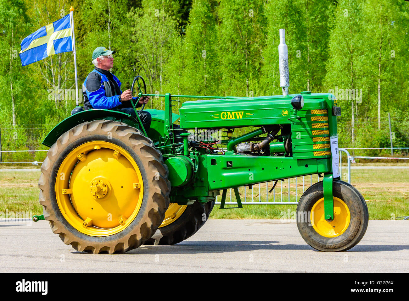 Emmaboda, Sweden - May 14, 2016: Forest and tractor (Skog och traktor ...