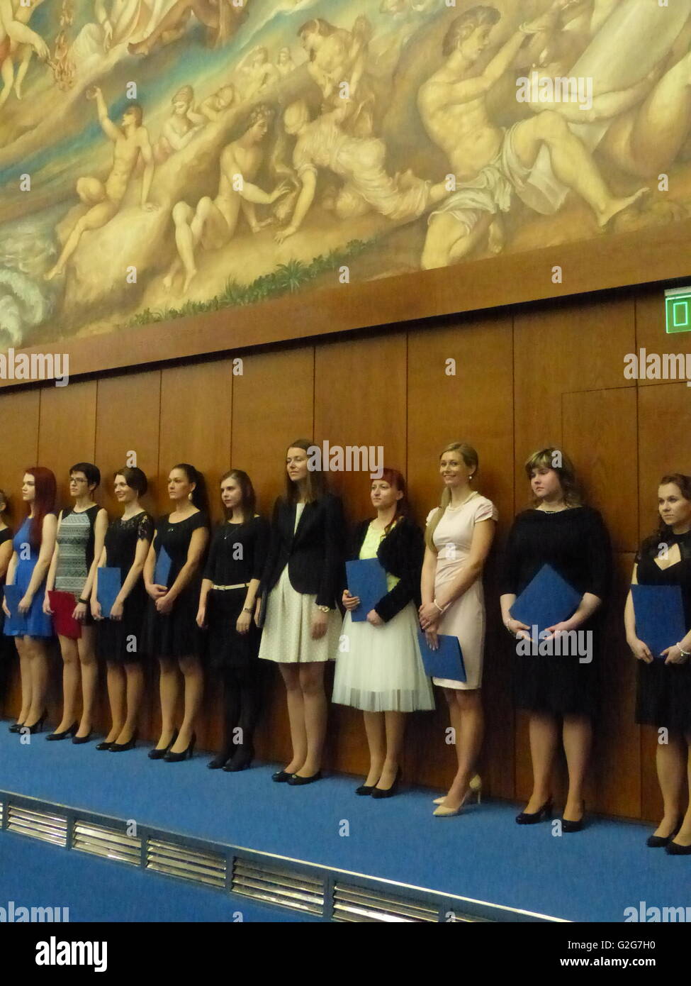University graduates during commencement Stock Photo - Alamy