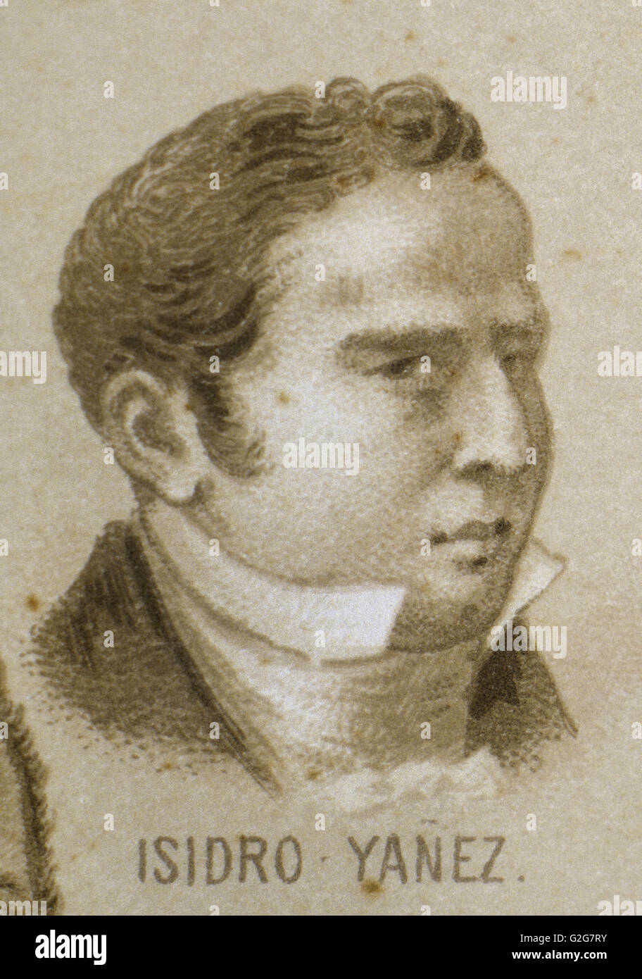 Juan Isidro Yanez (?-1726). Spanish writer. Engraving in Picturesque ...