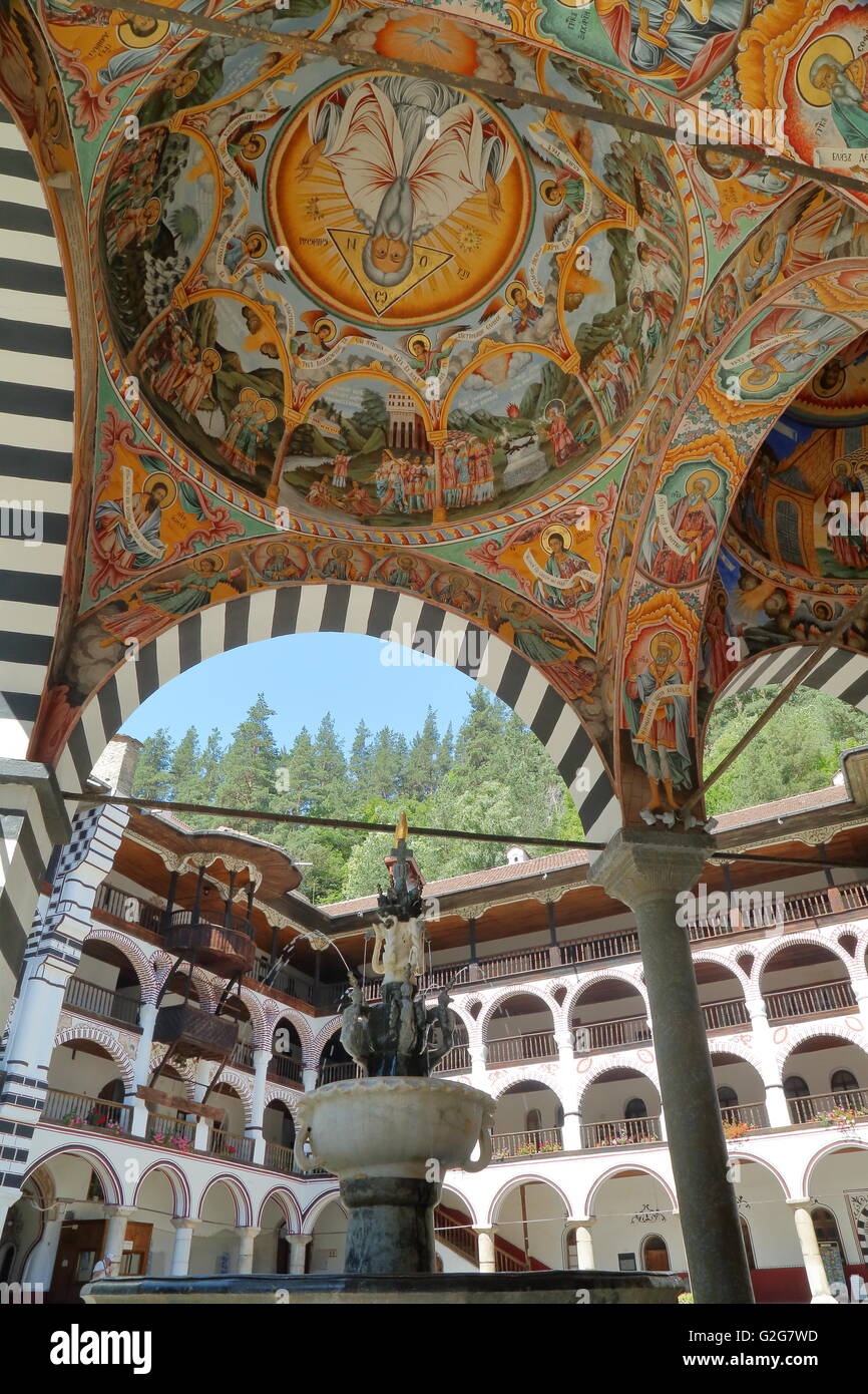 Frescoes at Rila monastery, Rila, Bulgaria Stock Photo - Alamy