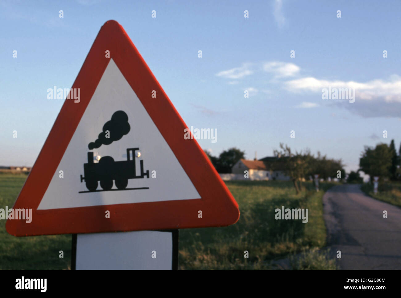 Steam train road sign hi-res stock photography and images - Alamy