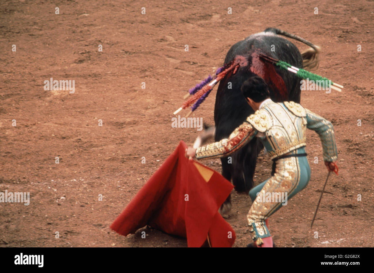 Bull fight in Mexico Stock Photo - Alamy