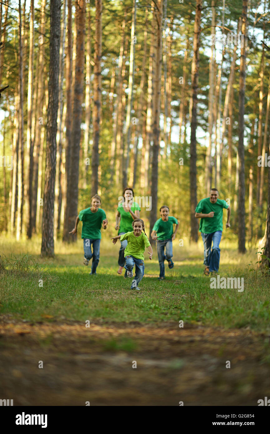 Happy cheerful family Stock Photo - Alamy