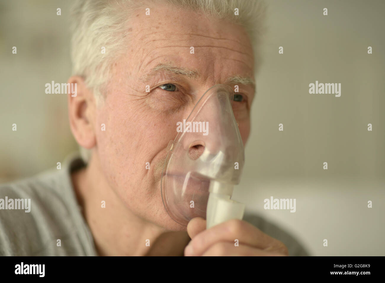 ill Senior man Stock Photo - Alamy