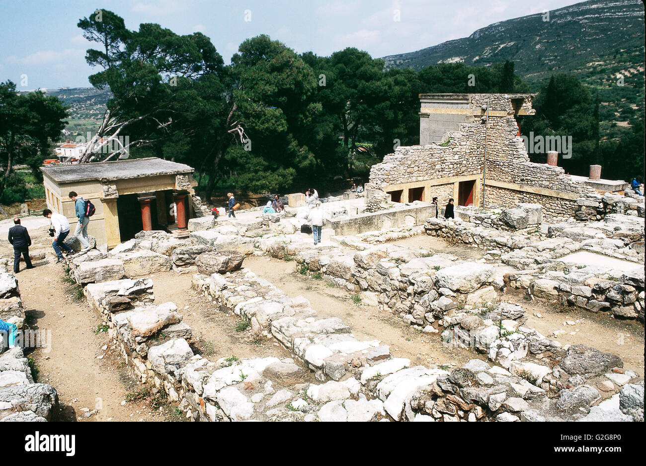 Greece - Crete. Palace of Knossos dated back to Bronze Age Stock Photo ...