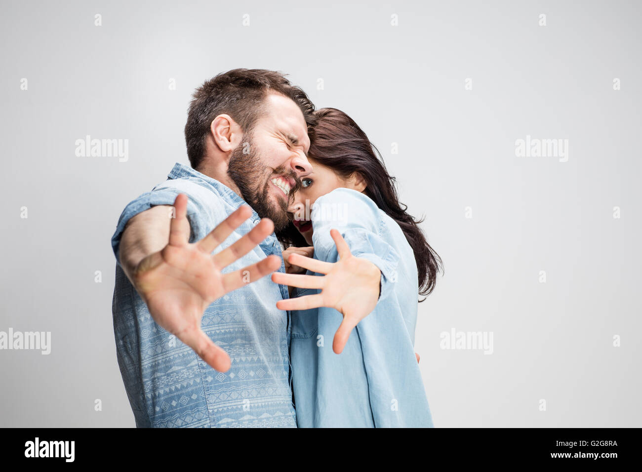 Worried face expression two hi-res stock photography and images - Alamy
