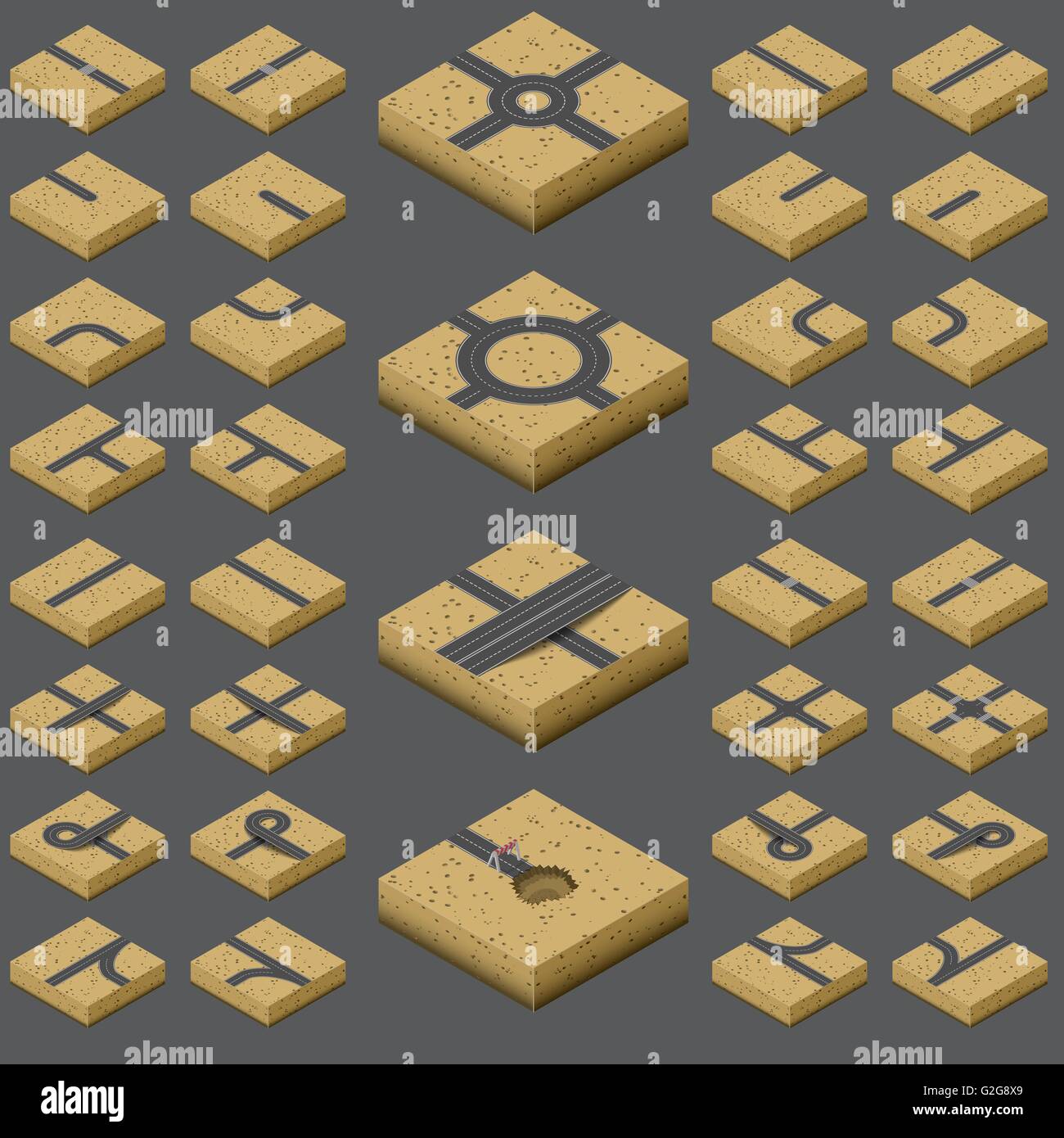 Isometric games road Stock Vector Images - Alamy