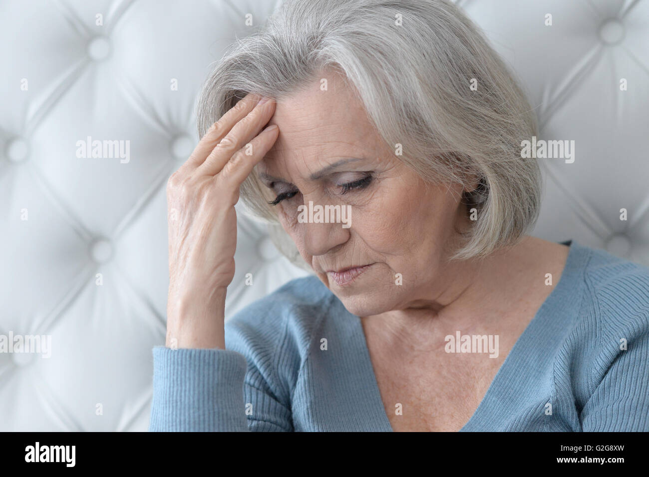 melancholy Senior woman Stock Photo - Alamy
