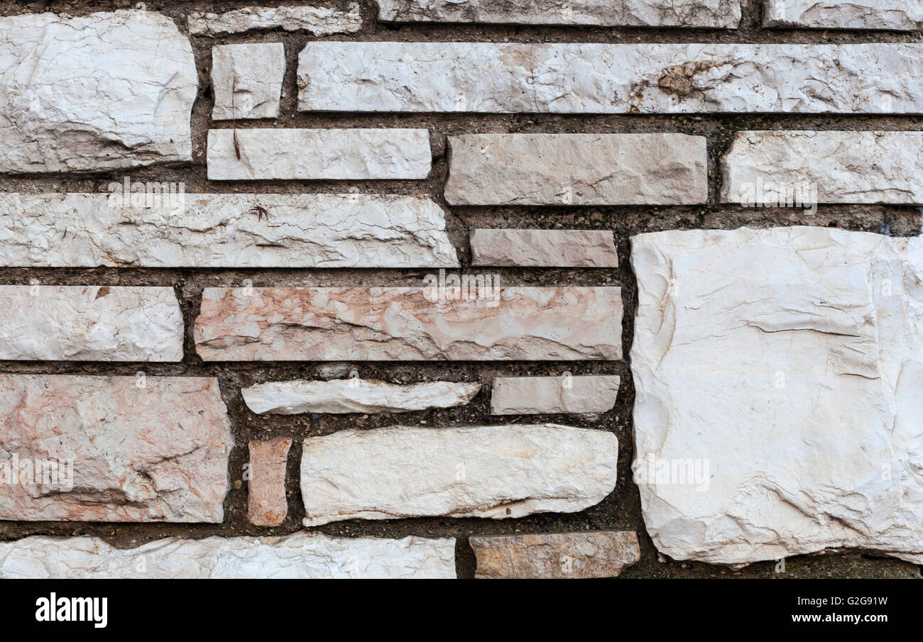 Rectangular stone wall texture closeup Stock Photo - Alamy