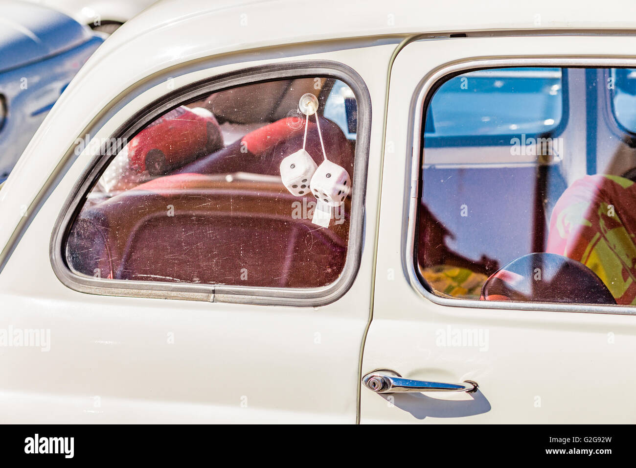 Dice hanging in car hi-res stock photography and images - Alamy