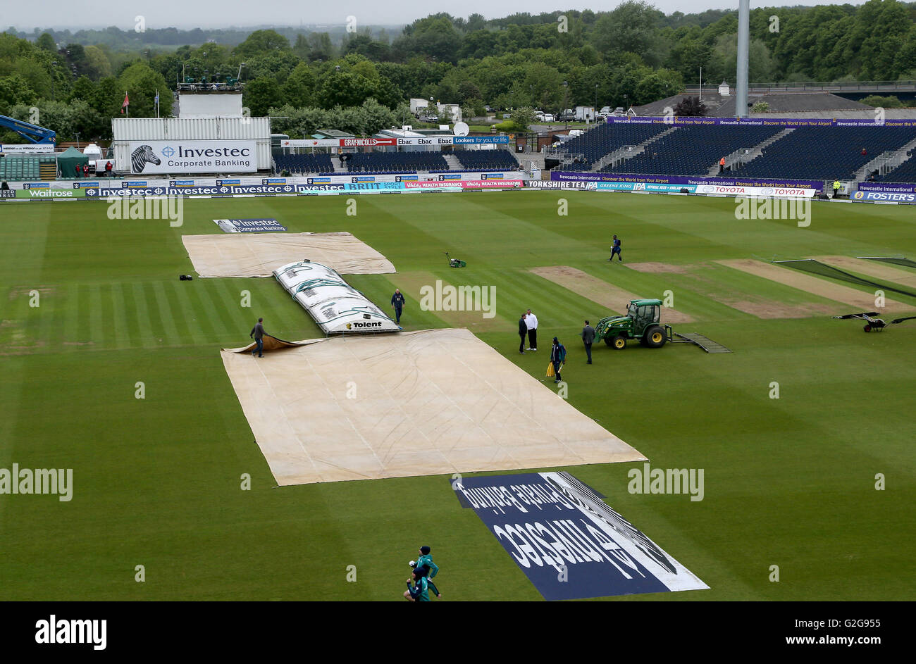 Covers are on at Emirates Durham ICG, Chester-le-Street Cricket Ground ...
