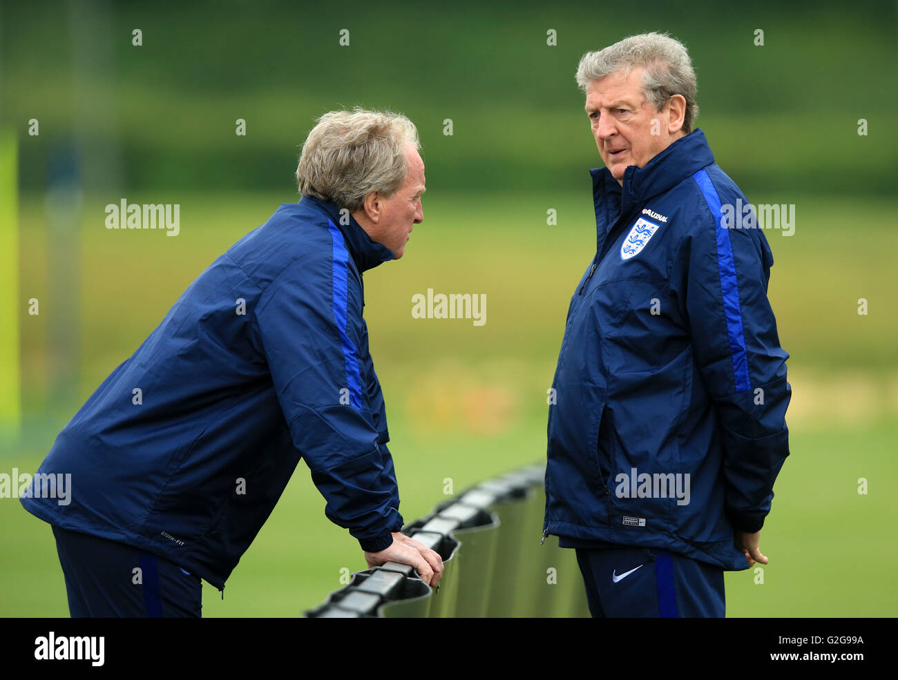 England head coach Roy Hodgson (right) and Assistant First team coach ...