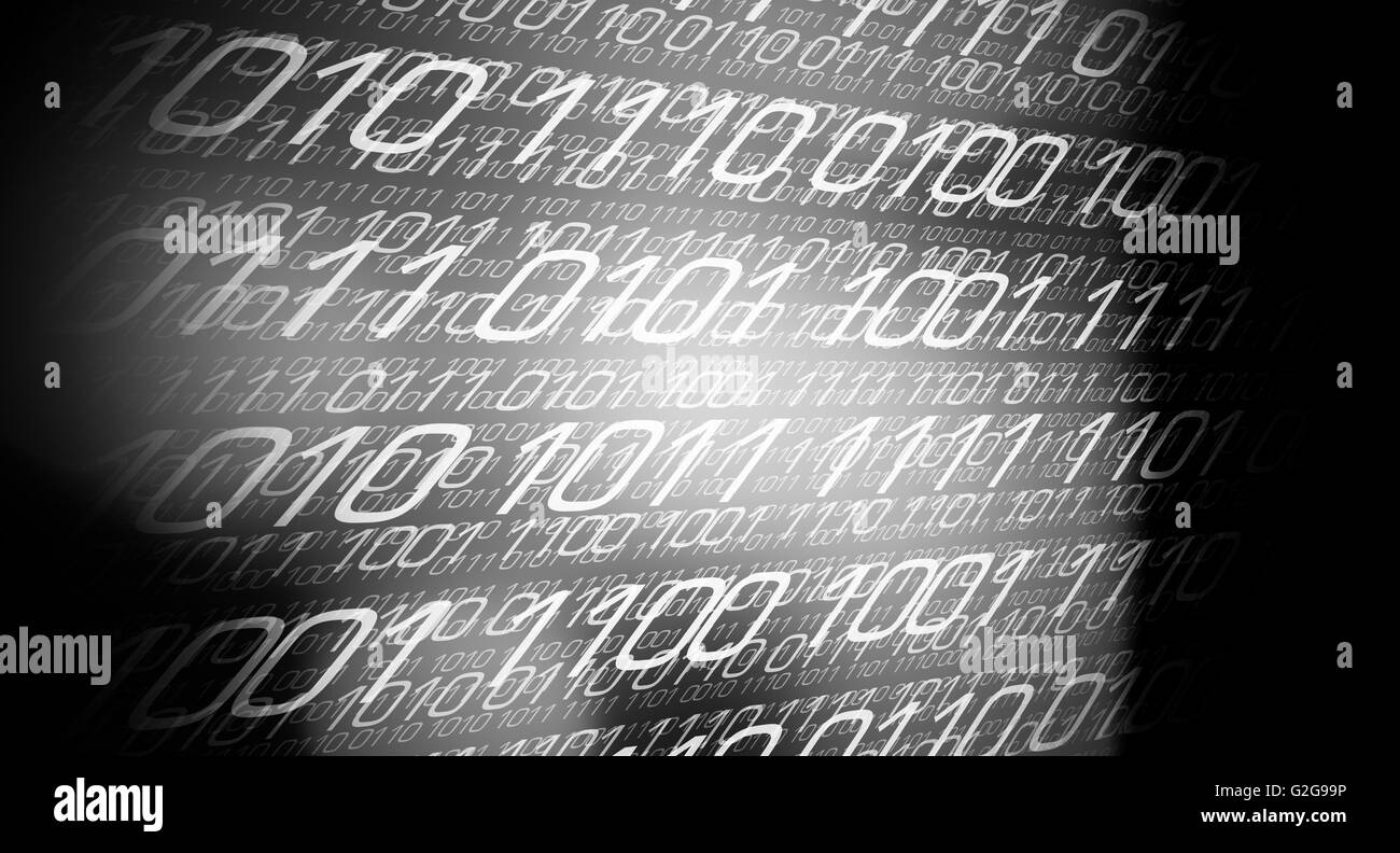 Data science binary code Black and White Stock Photos & Images - Alamy