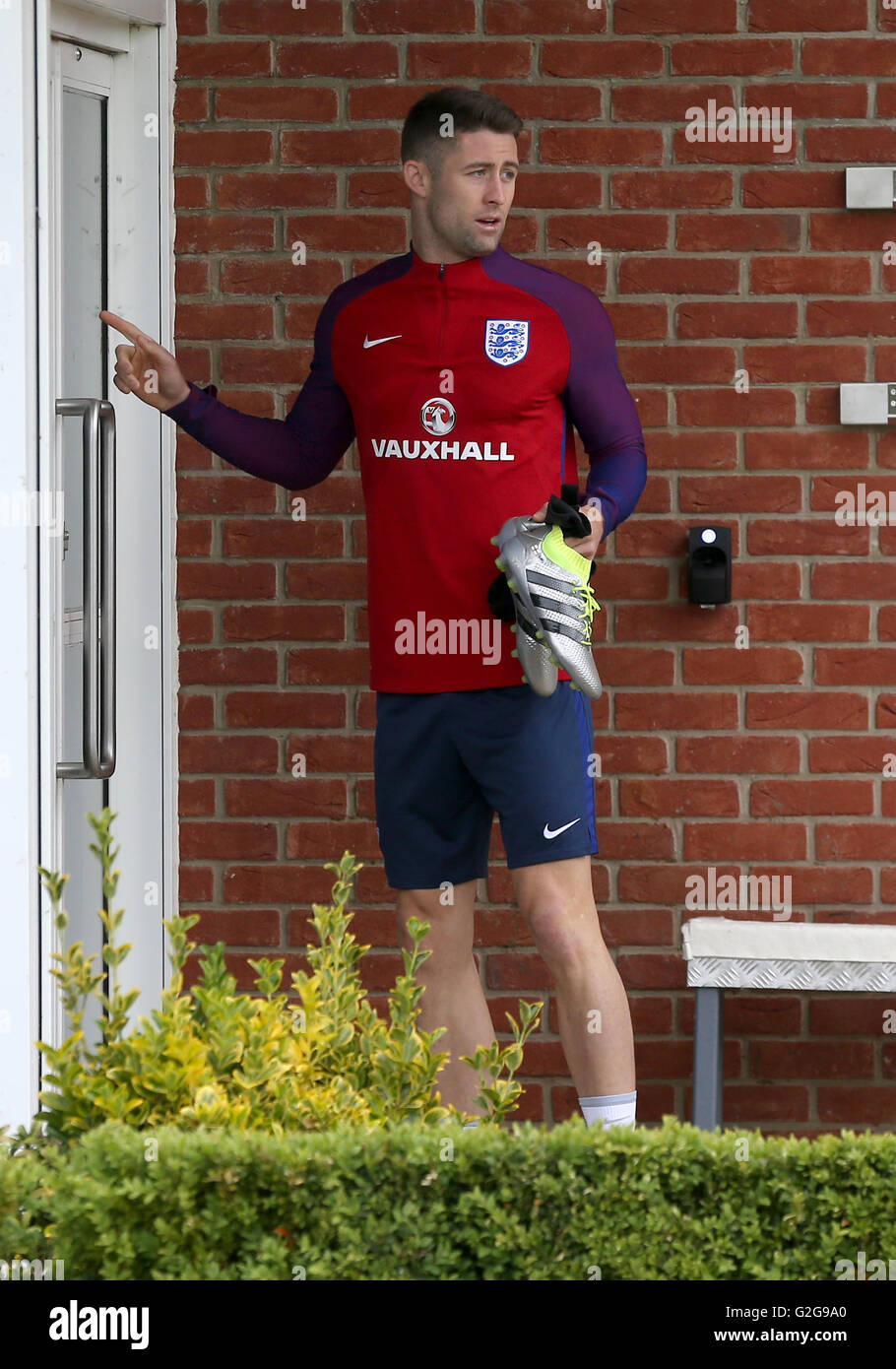 England's Gary Cahill during a training session at Watford FC's ...