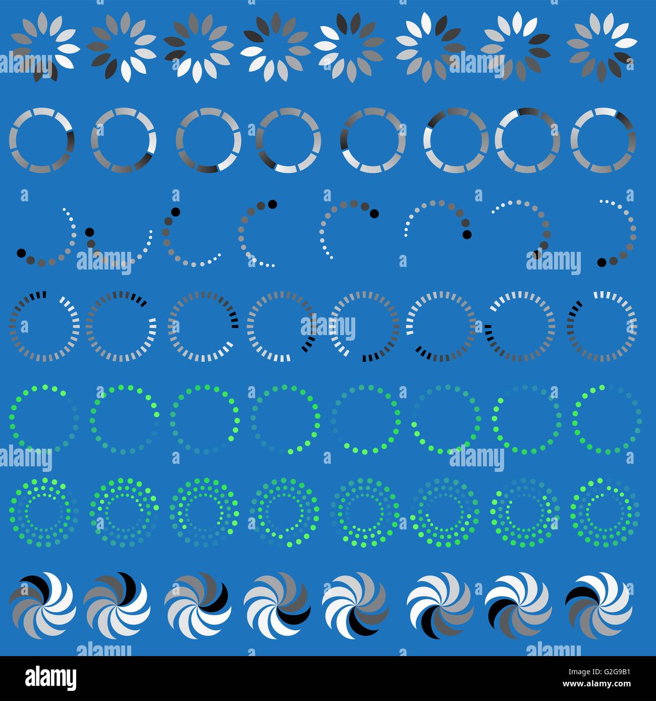 loading icons animation frames Stock Vector Image & Art - Alamy